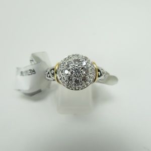 Fire CZ | Jewelry | 925 Silver Designer Pav Dome Ring | Poshmark